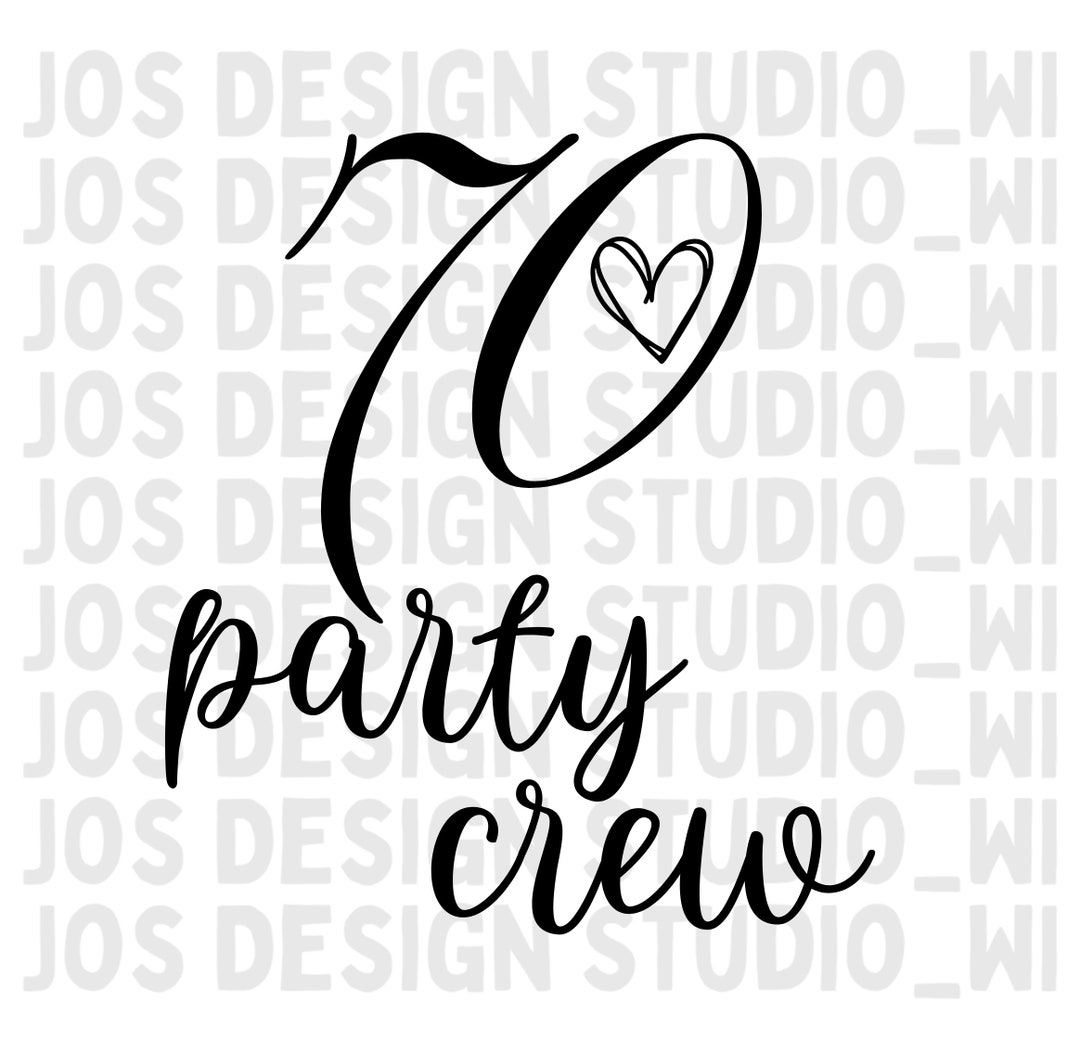 70 Party Crew Design - Etsy