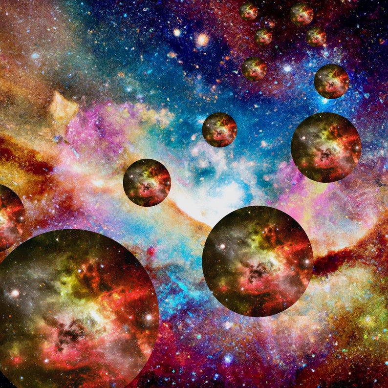 Parallel Universes Sci-fi Outer Space Celestial Nebula Cosmos Dual ...