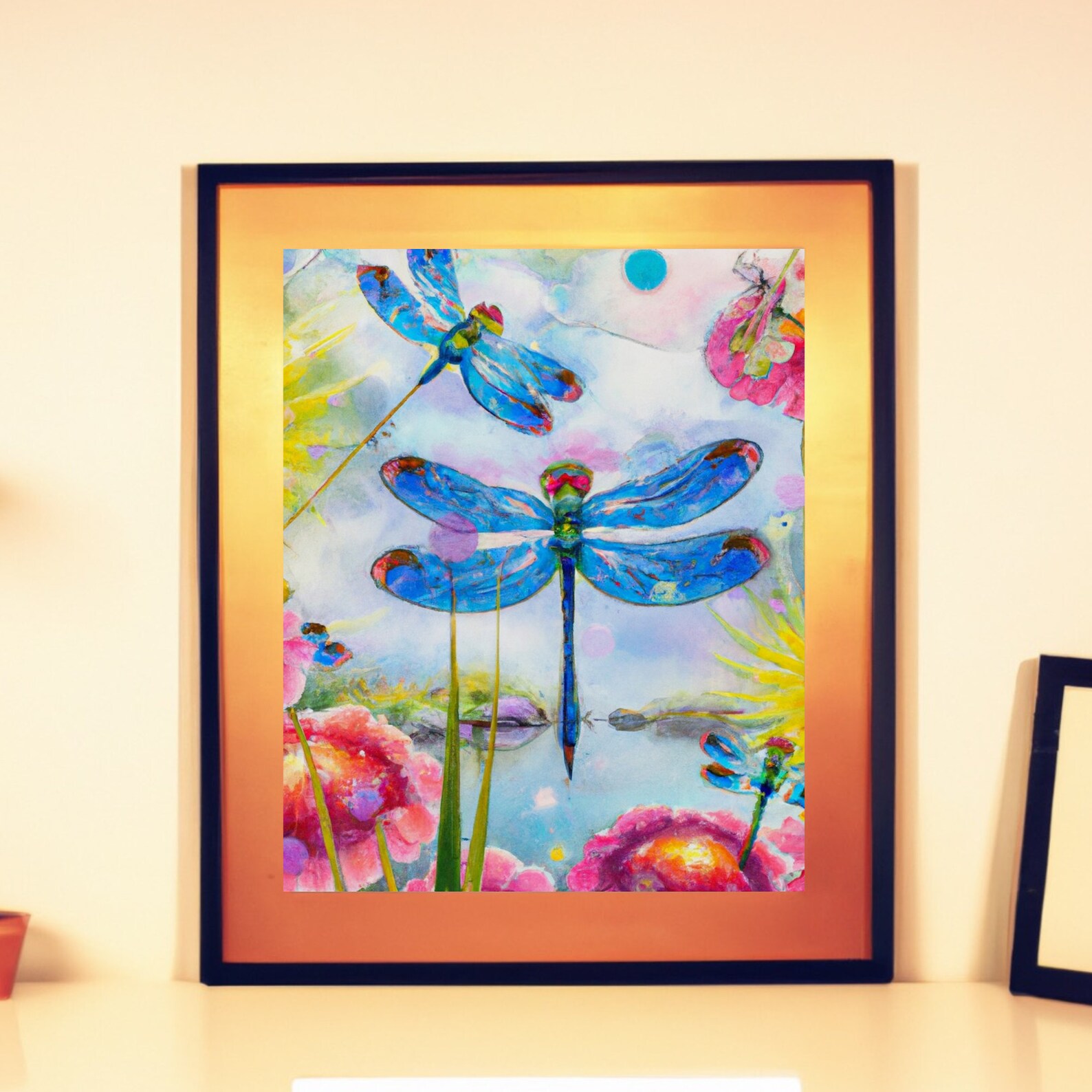 Dragonfly Digital Art Digital Print Dragonfly Wall Art Dragonfly ...