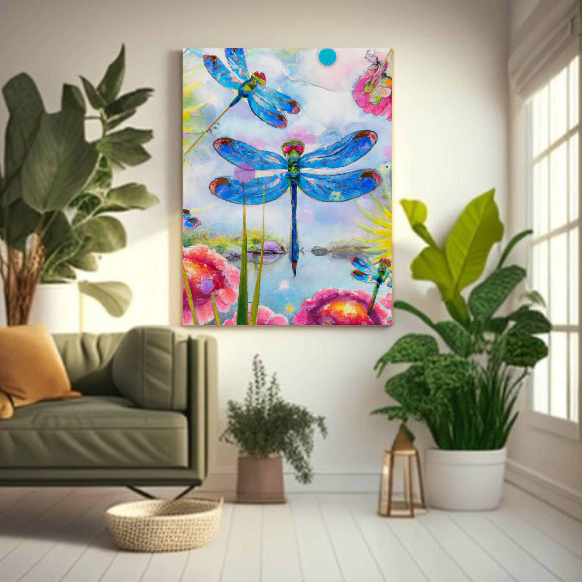 Dragonfly Digital Art Digital Print Dragonfly Wall Art Dragonfly ...