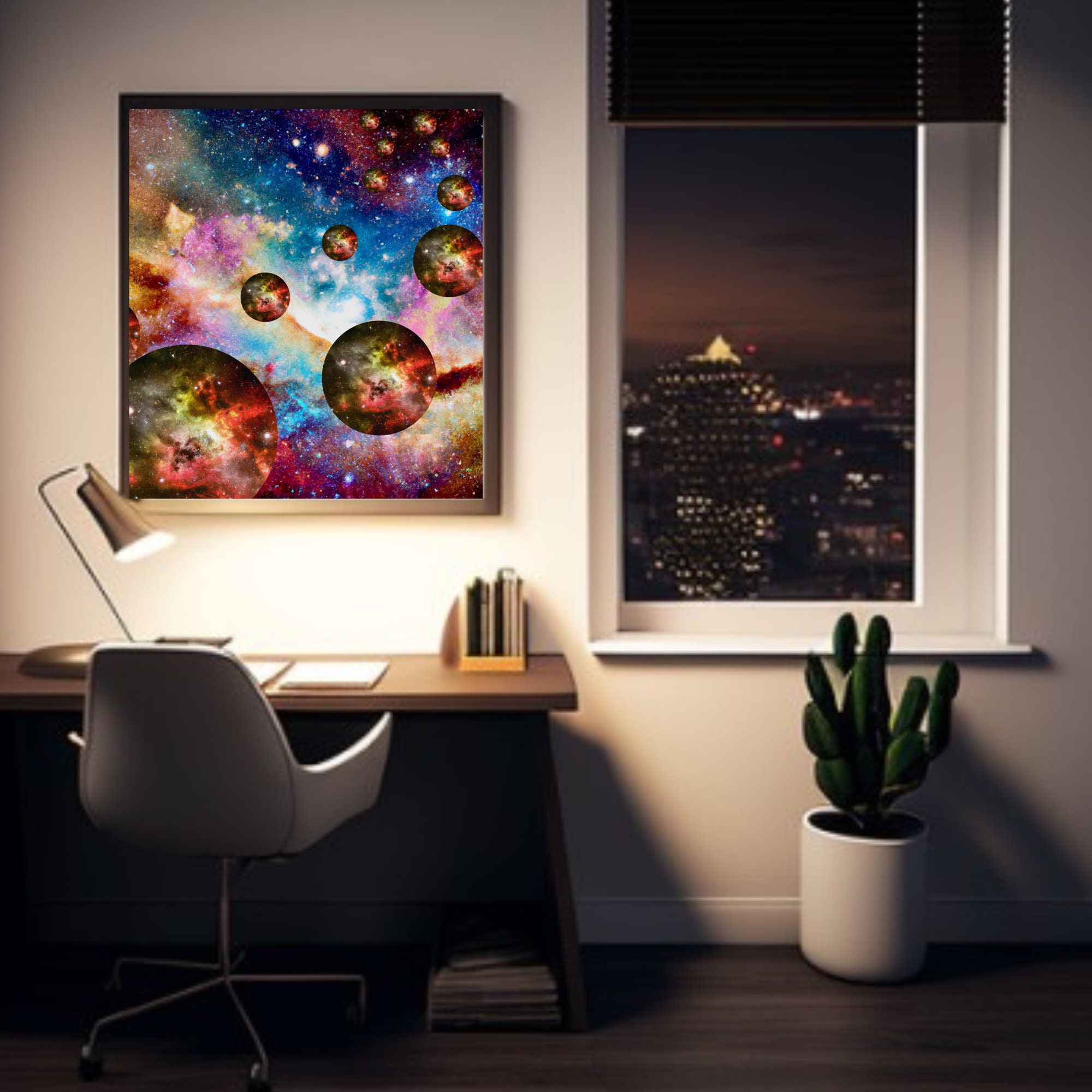 Parallel Universes Sci-fi Outer Space Celestial Nebula Cosmos Dual ...