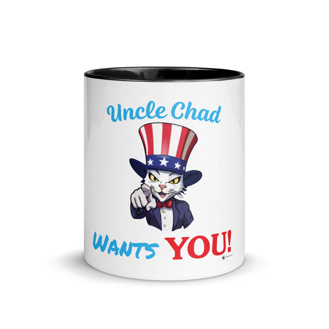 American Uncle Chad Cat Cartoon Kitten United States Red White - Etsy