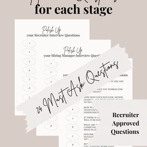Interview Guide Bundle | Interview Steps to Success | Must Ask ...