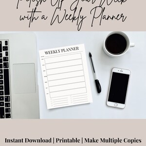 Digital Weekly Planner | Minimalist and Slick Weekly Planner | Canva ...