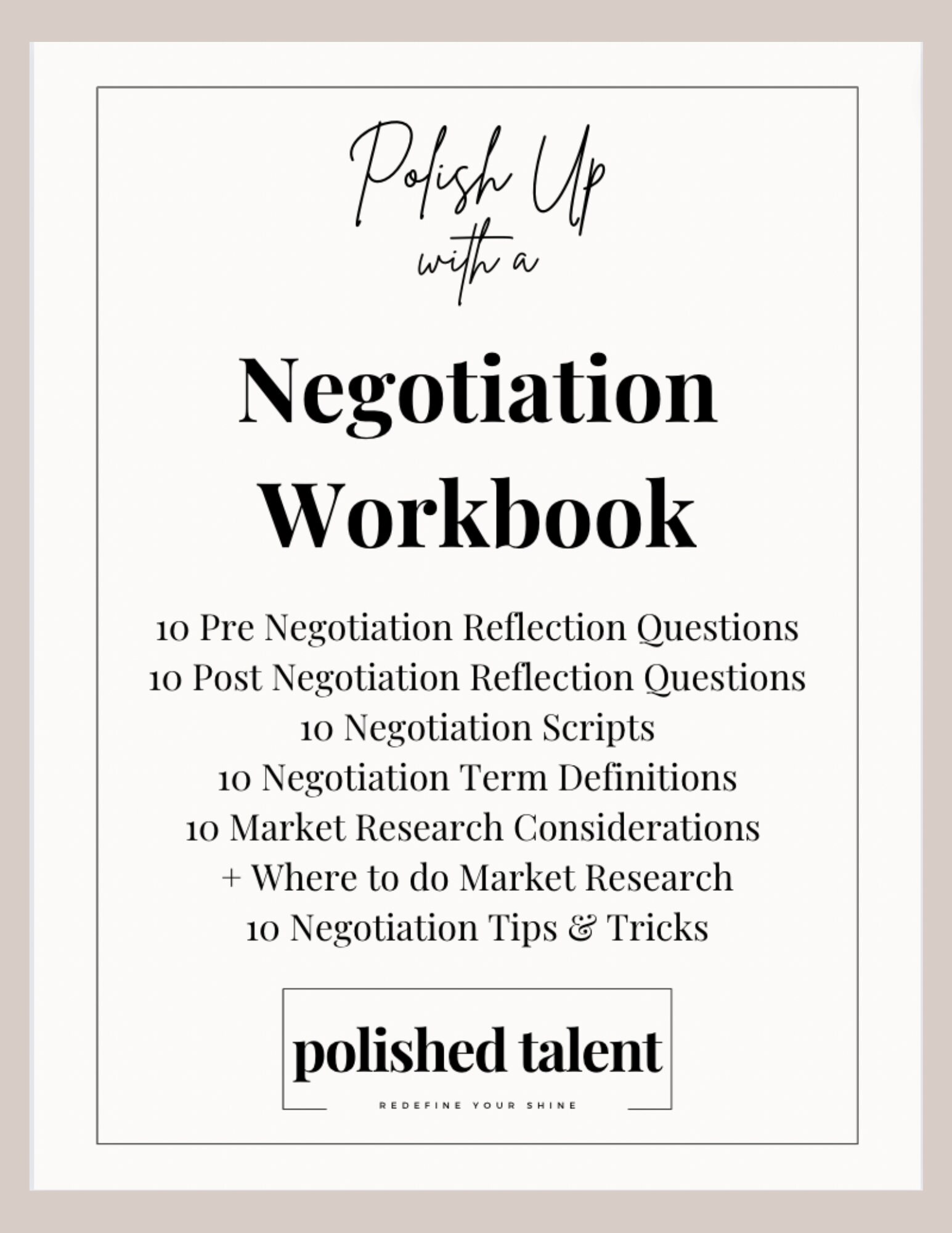 Negotiation Workbook Scripts and Skills Steps to Success Compensation ...