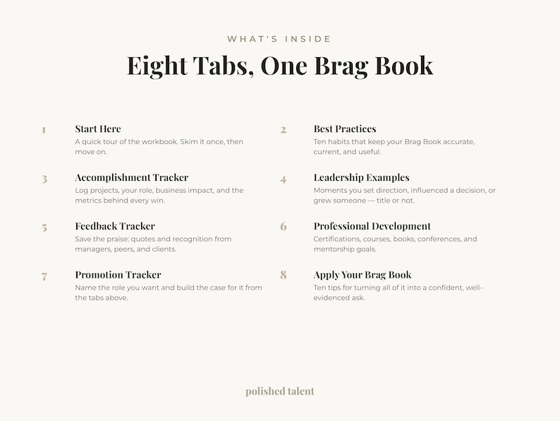 Brag Book Spreadsheet | Career Wins Tracker (excel, Google Sheets) - Etsy