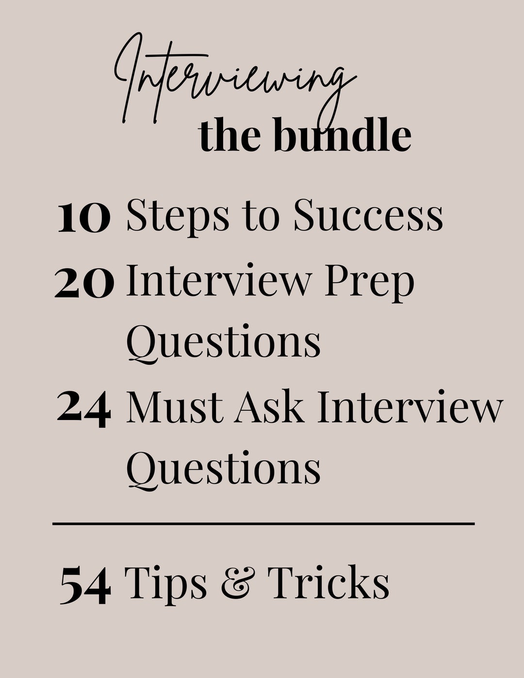 Interview Guide Bundle Interview Steps to Success Must Ask - Etsy