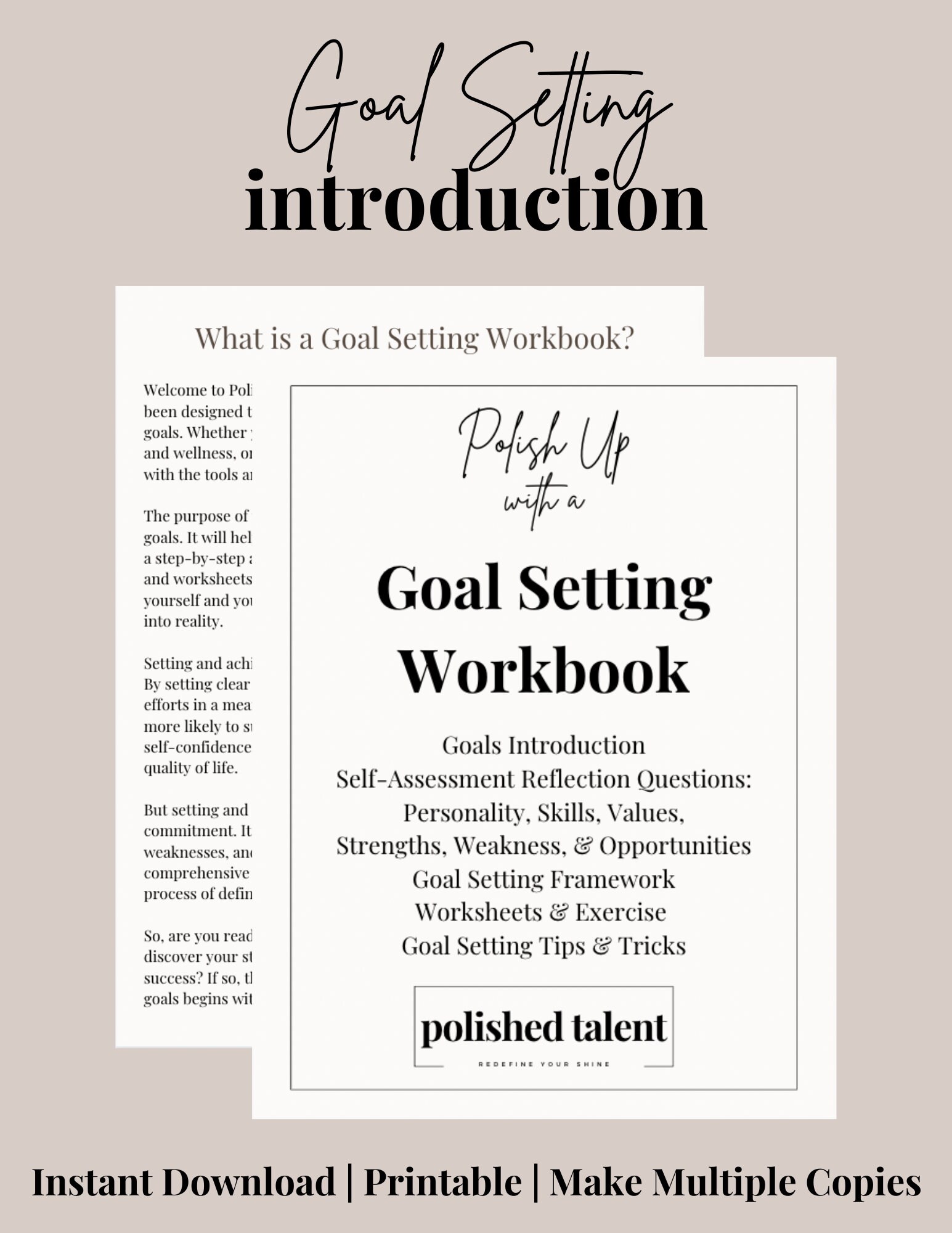 2024 Goal Setting Workbook Career Goals Goals Worksheet SMART Goal ...