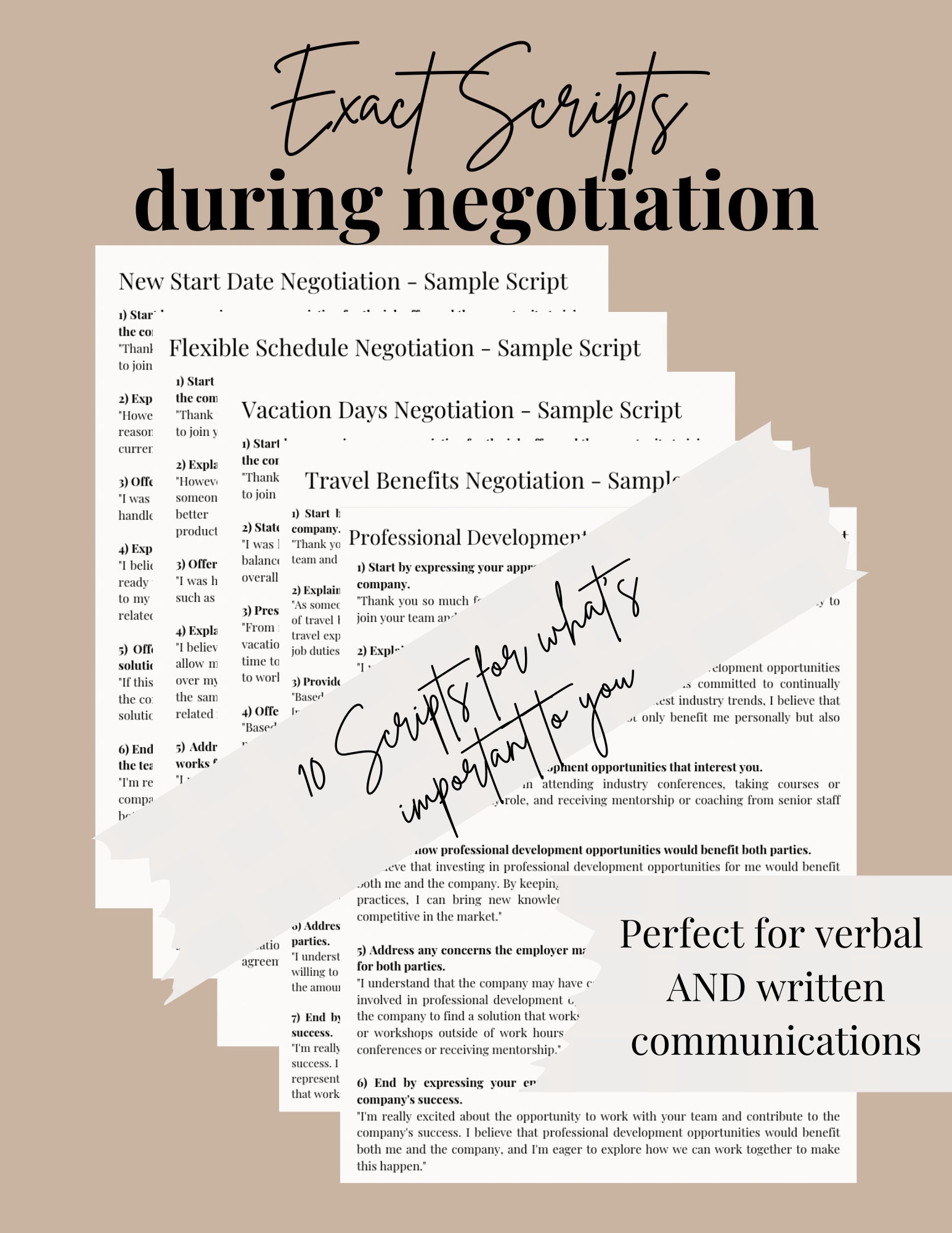 Negotiation Workbook | Scripts and Skills | Steps to Success ...