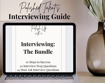 Interview Guide Bundle | Prep Questions, Steps to Success (canva & PDF ...