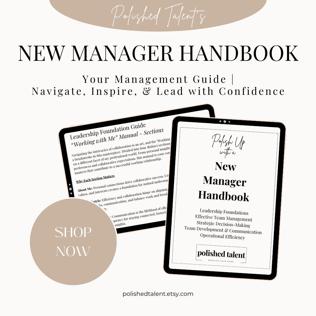 New Manager Handbook | Leadership & Team Success Guide | Management ...