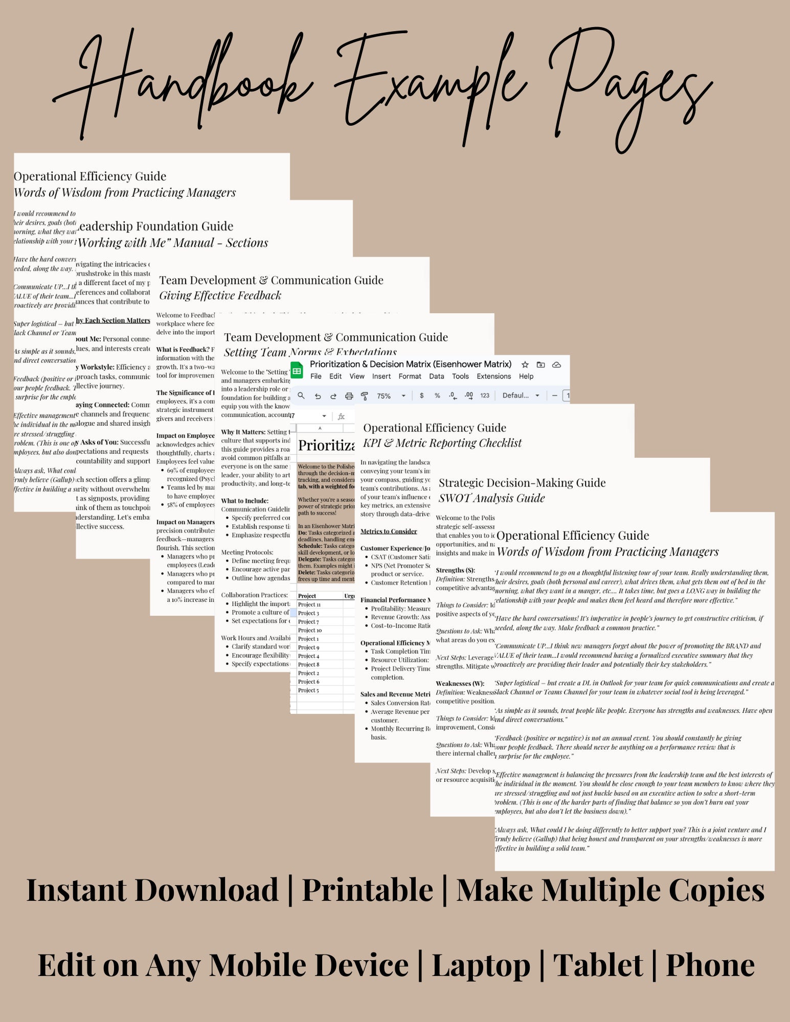 New Manager Handbook | Leadership & Team Success Guide | Management ...