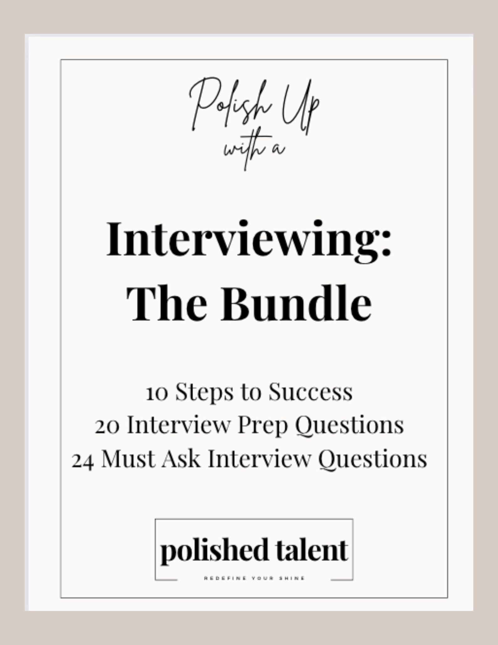 Interview Guide Bundle | Interview Steps to Success | Must Ask ...