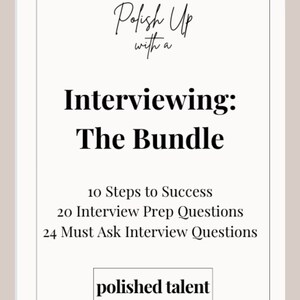 Interview Guide Bundle | Interview Steps to Success | Must Ask ...