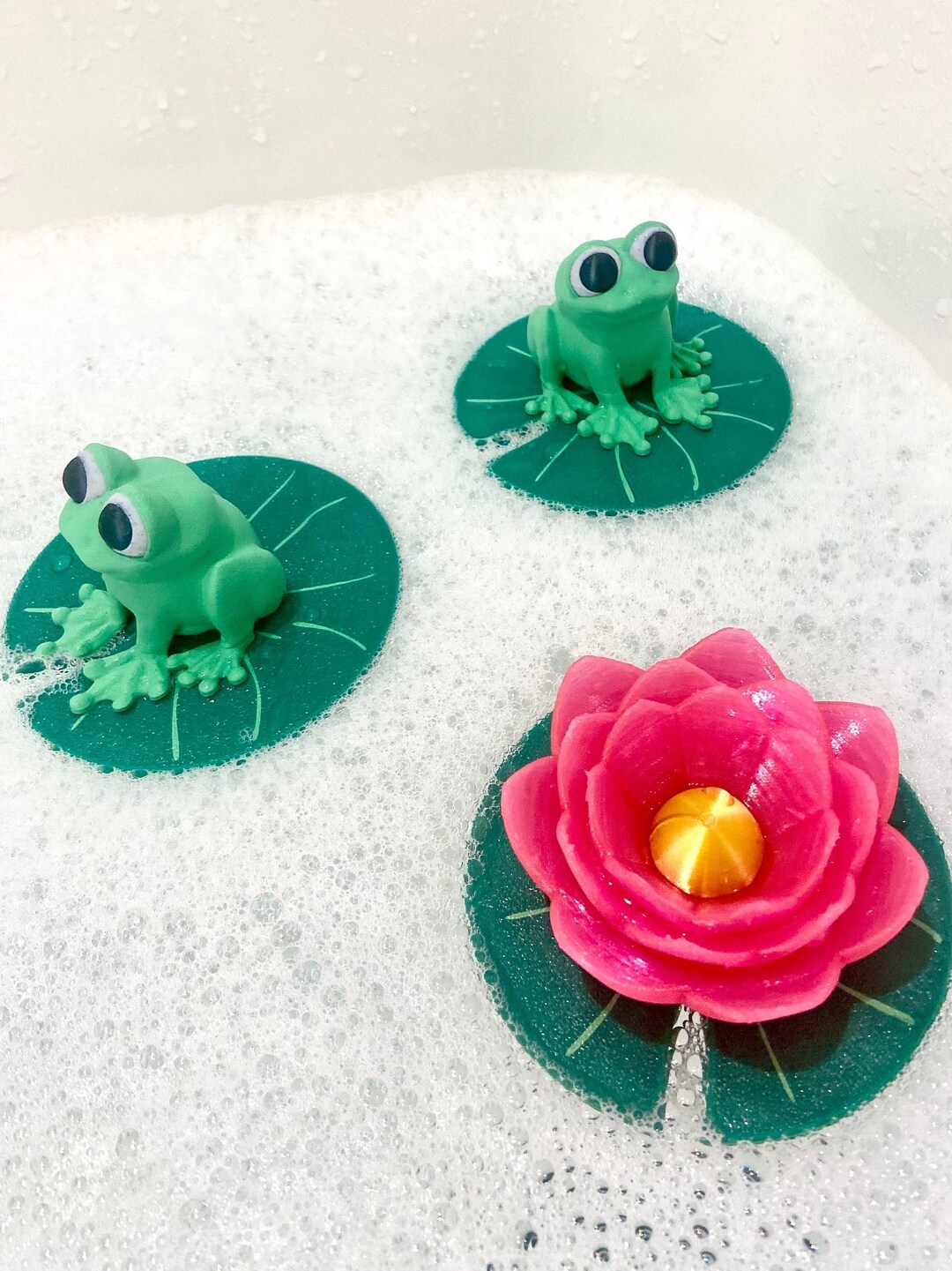 Bath Tub Toys Lily Pads and Frogs - Etsy