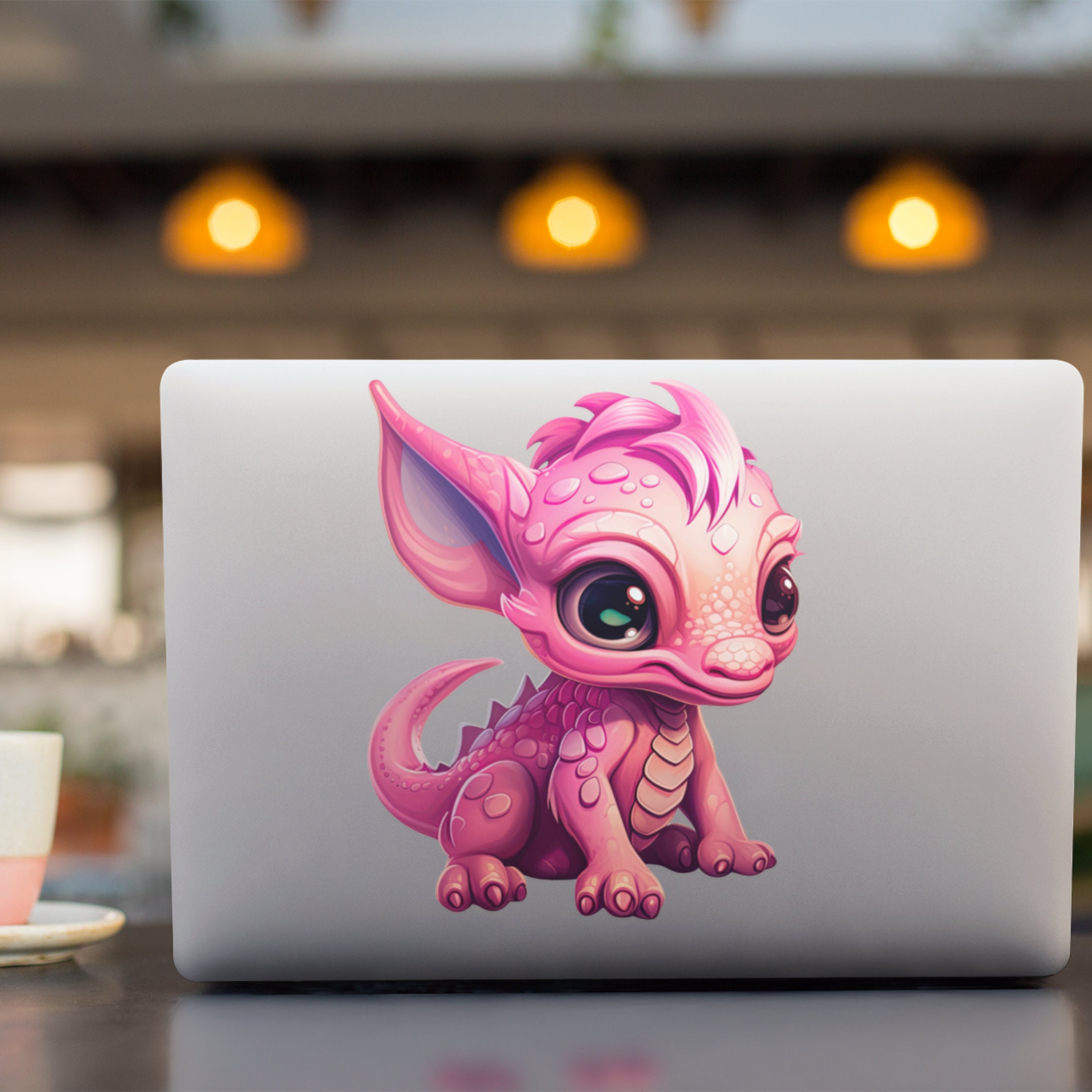 Set of 4 Baby Dragon Stickers - Adorable Big-headed Designs ...