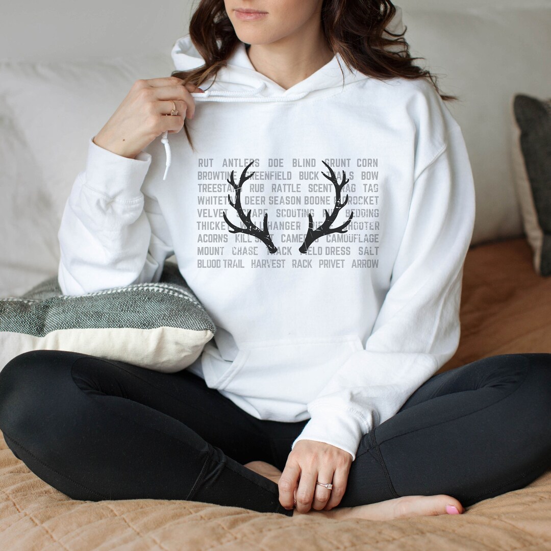Deer Hunting Hoodie Female Hunter Gift for Deer Hunter Whitetail Hoodie ...