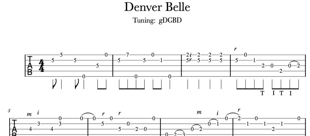 Denver Belle Banjo TAB - Etsy