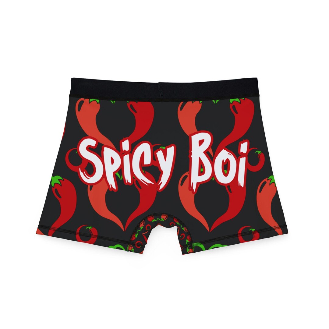 Spicy Pepper Mens Boxers Funny Valentines Day Gift for Him or Couples ...