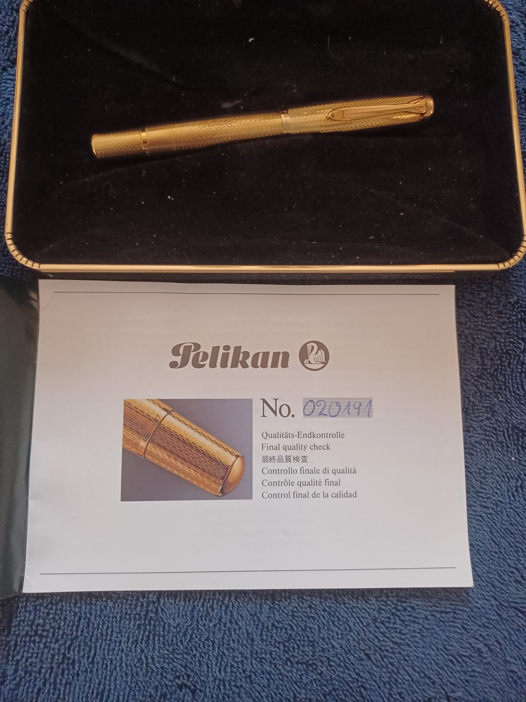 Pelican M760 Gold Plate Fountain Pen ( XF) Nib - Etsy