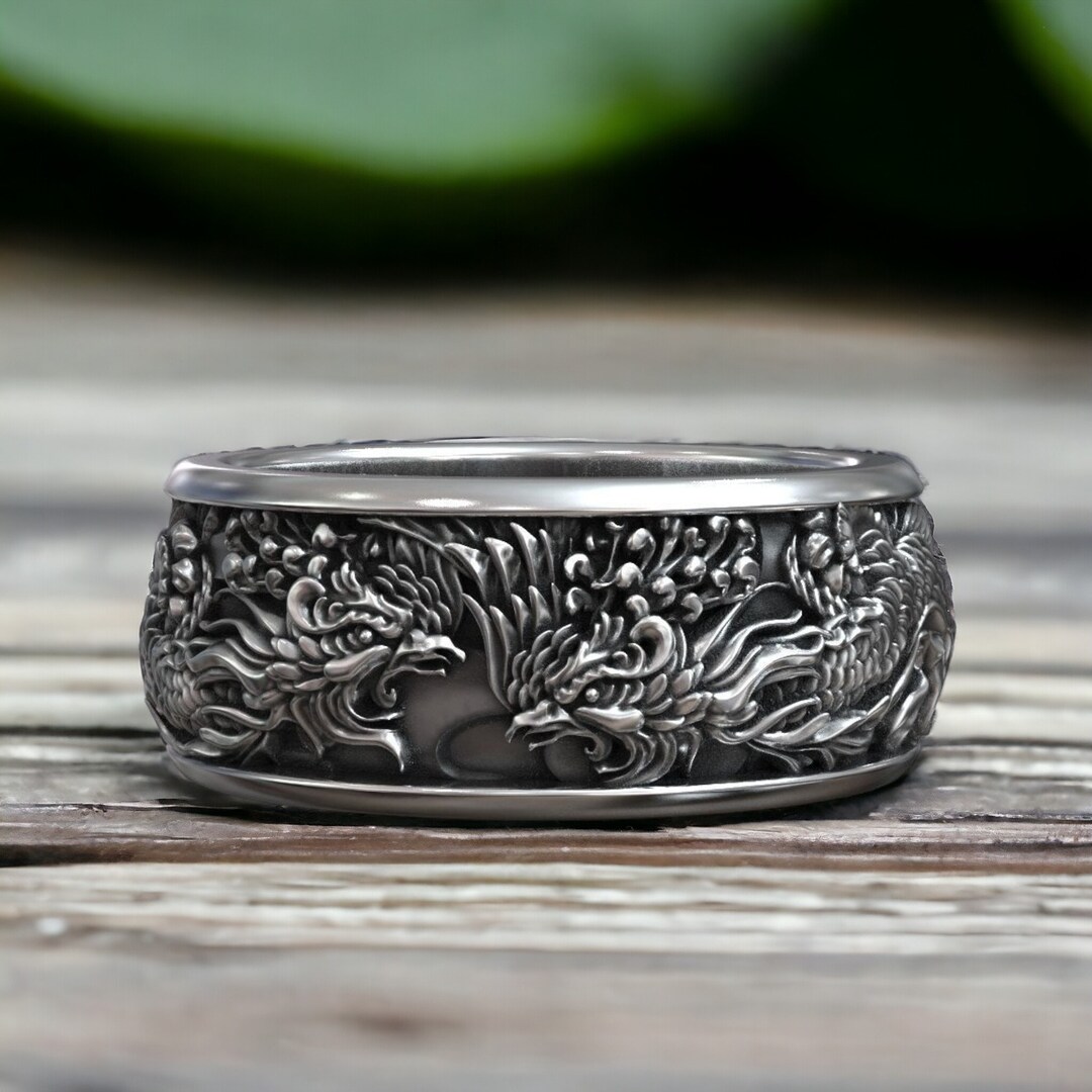 Basan Fire Bird Japanese Mythology Traditional Ornament Ring 925 ...