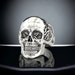 Skull Jaw Ring 925 Sterling Silver, Bold Gothic Jewelry for Men and ...