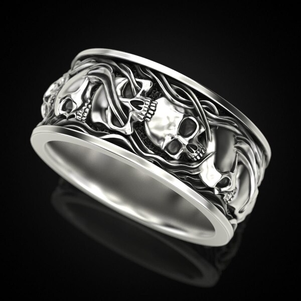 Biker Engagement Ring - Etsy