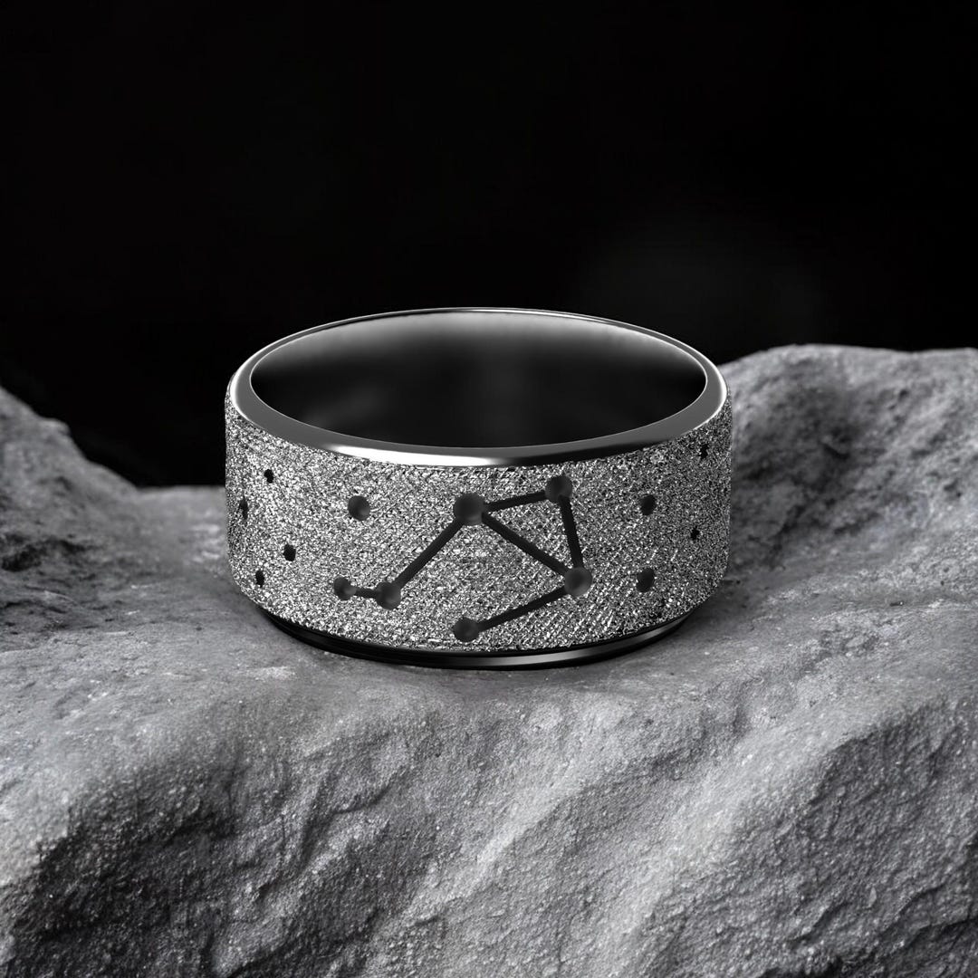 Libra Zodiac Ring, 925 Sterling Silver Constellation Jewelry, Astrology ...