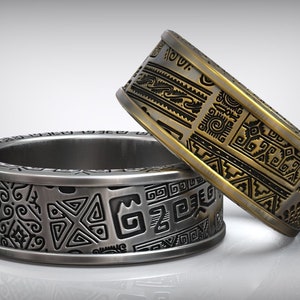Samoan Maori Polynesian Amulet Pattern Ring 925 Sterling Silver ...