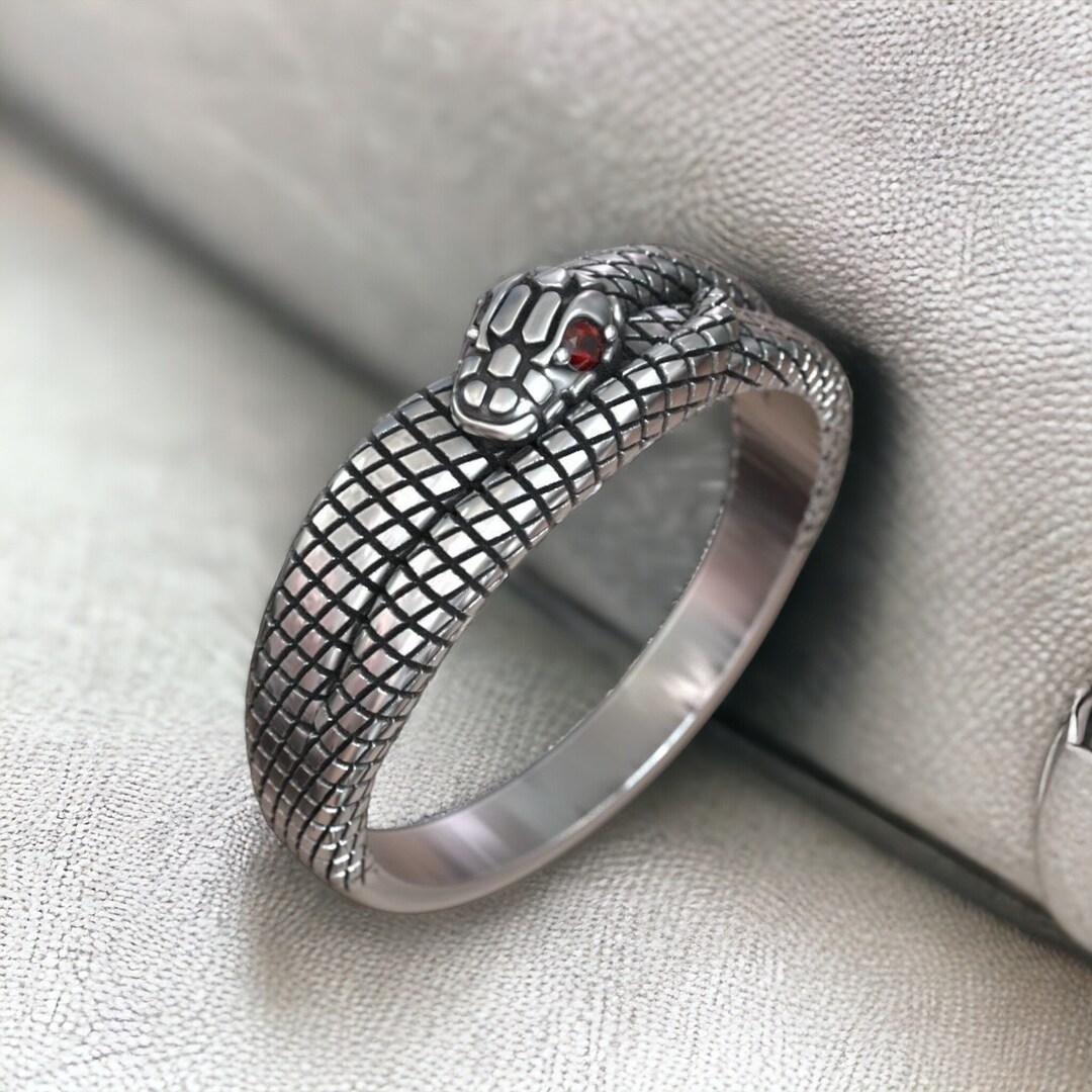 Snake Scale Ring 925 Sterling Silver Adjustable Unique Design Handmade ...