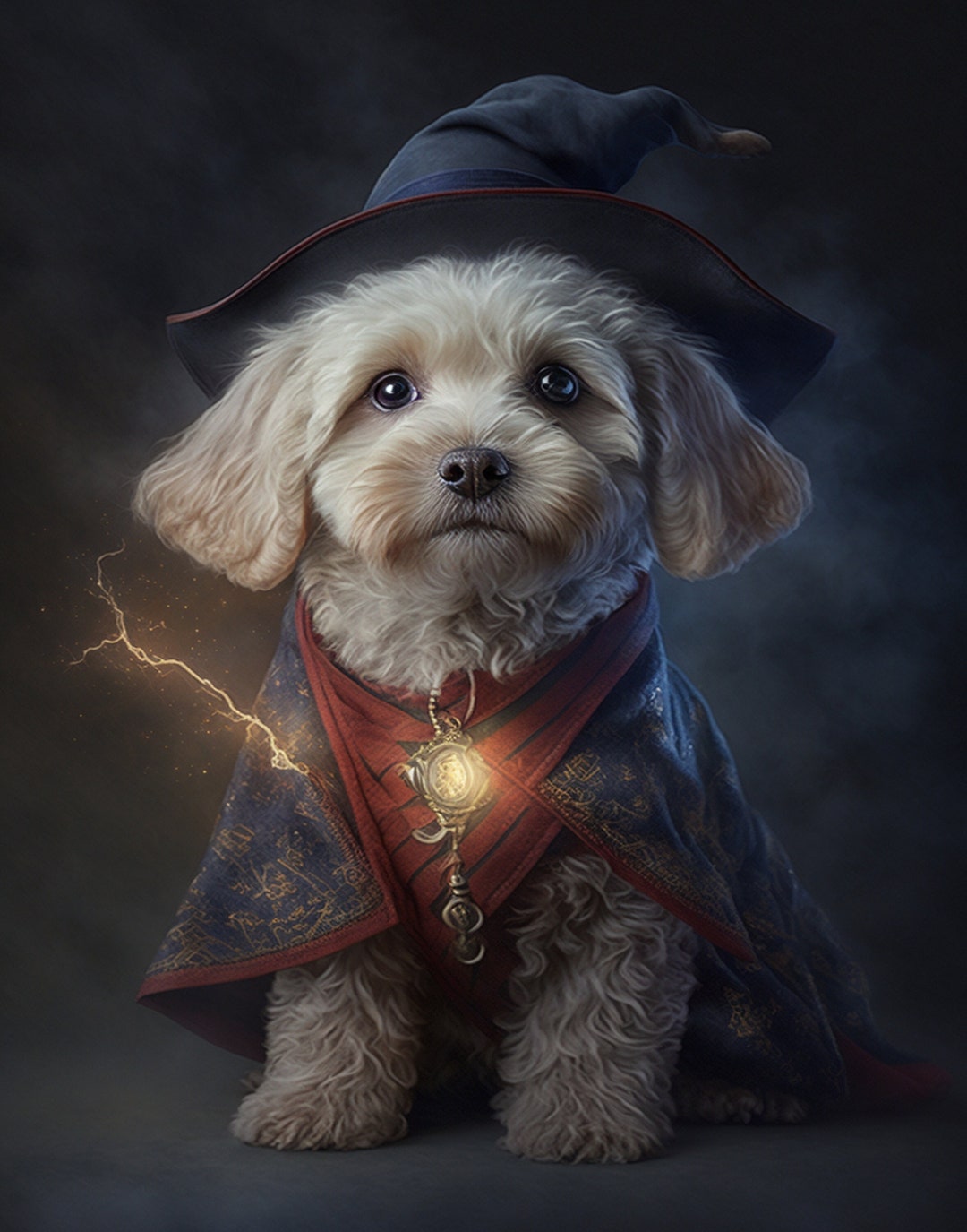 Cute Dog of the Wizarding World Wall Art Digital Art AI Generated Art ...