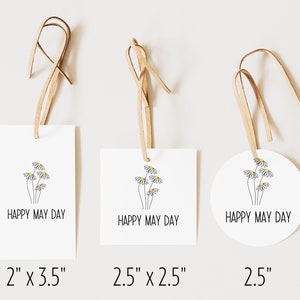 Simple May Day Gift Tag Printable I May Day Basket Hanging Tag I Print ...