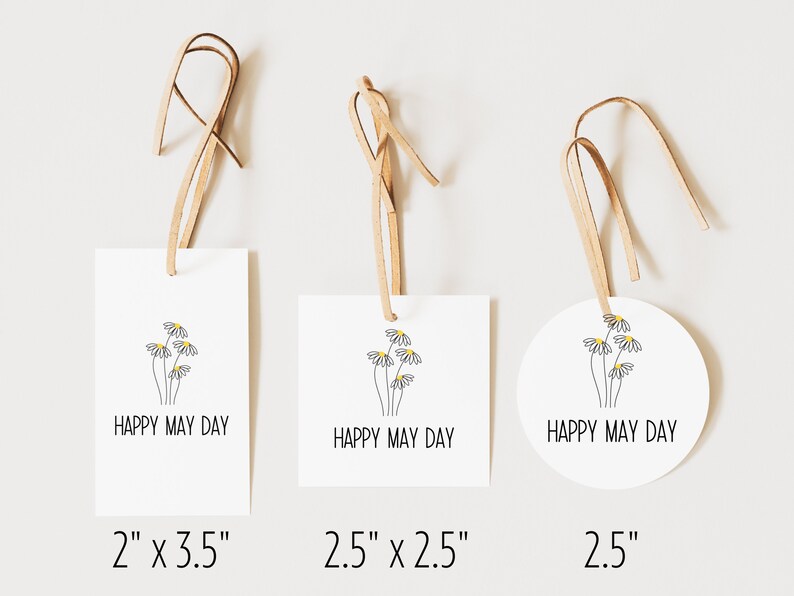 Simple May Day Gift Tag Printable I May Day Basket Hanging Tag I Print ...