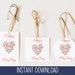 Printable May Day Basket Label | Cute Spring Tag Design I May Day Tag I ...