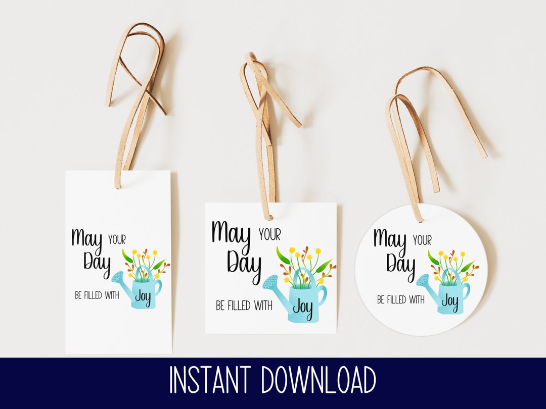 Simple May Day Gift Tag Printable I May Day Basket Hanging Tag I Print ...