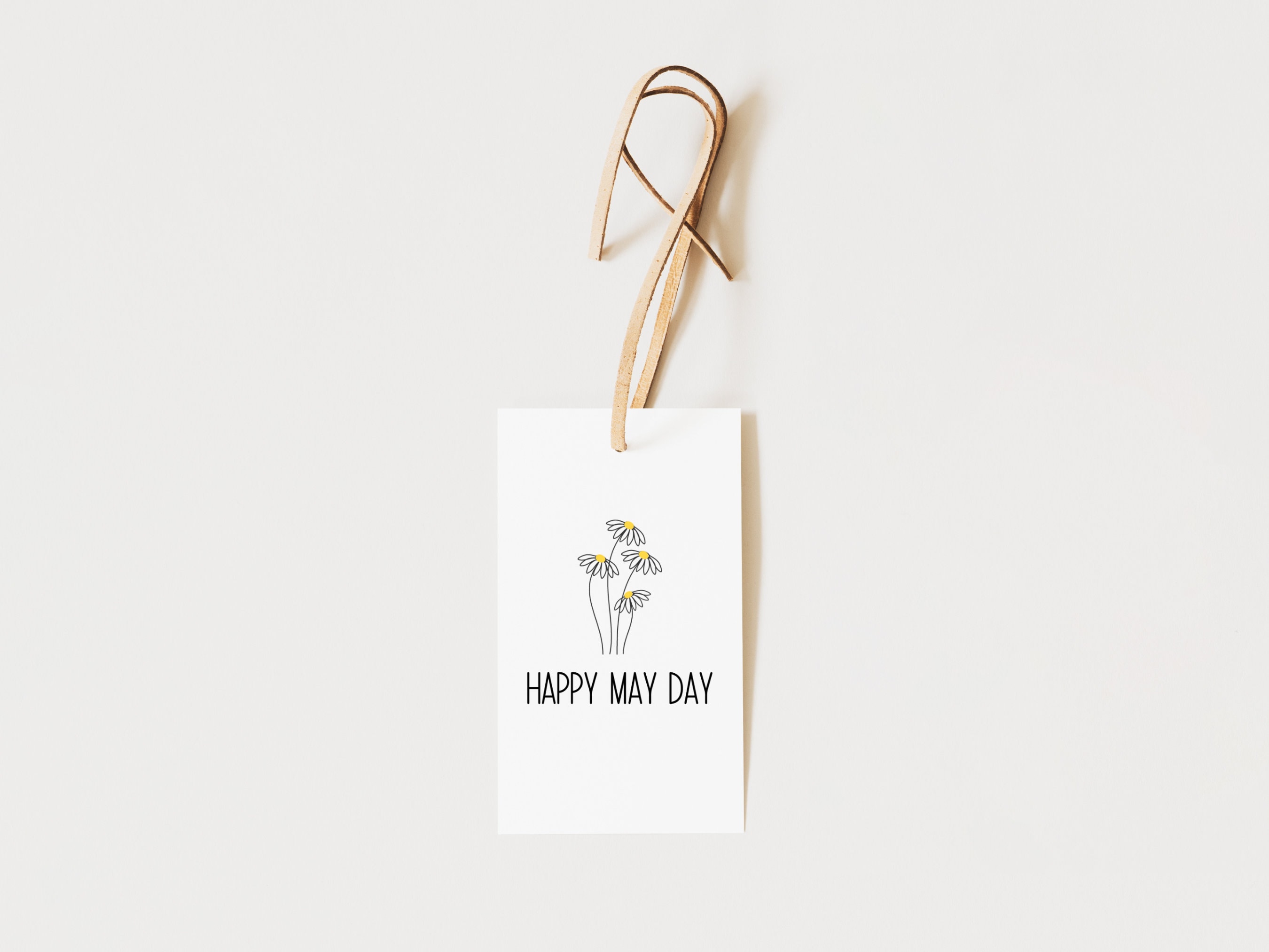 Simple May Day Gift Tag Printable I May Day Basket Hanging Tag I Print ...