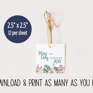 Printable May Day Basket Label | Cute Spring Tag Design I May Day Tag I ...