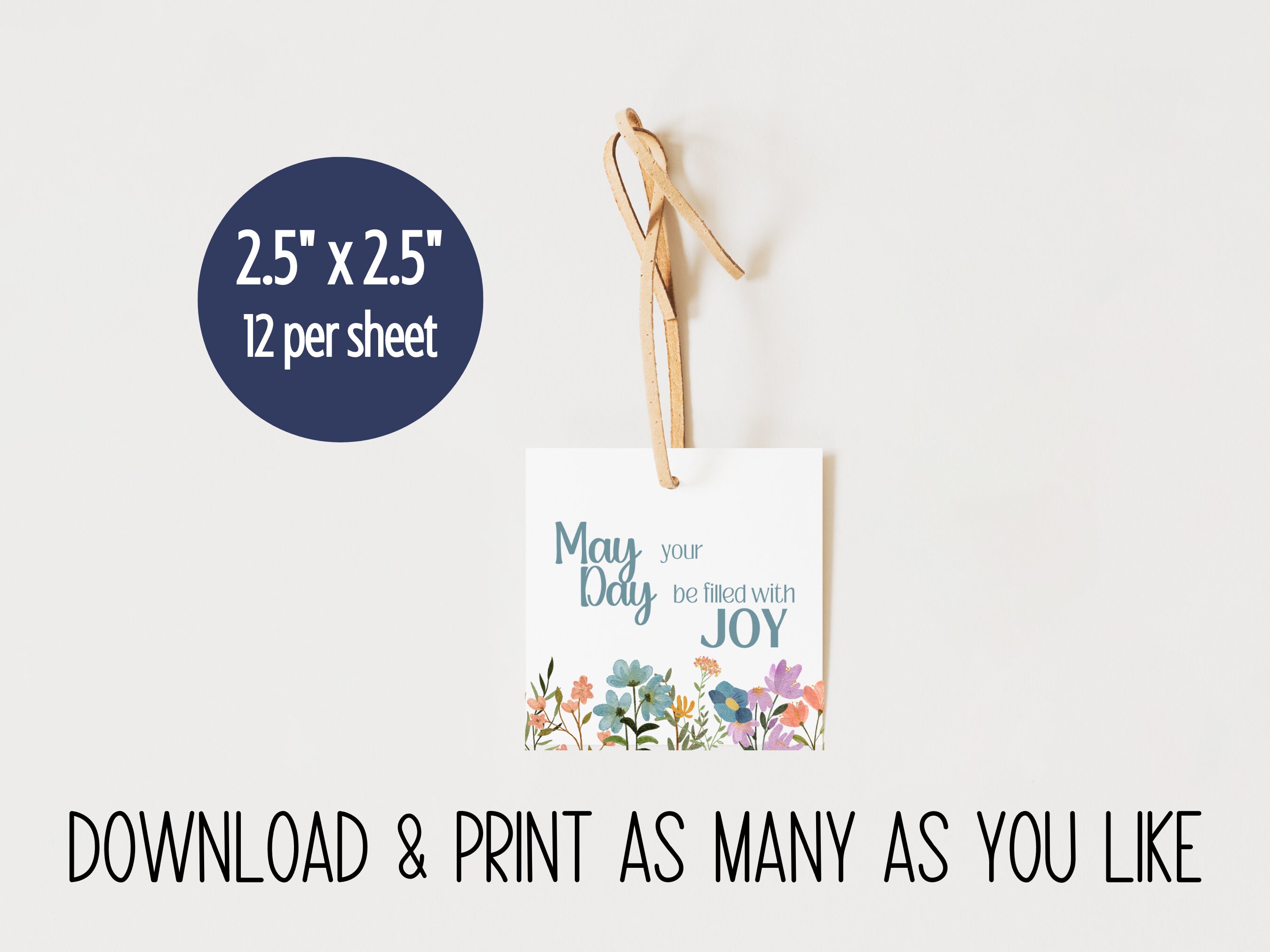 Printable May Day Basket Label | Cute Spring Tag Design I May Day Tag I ...