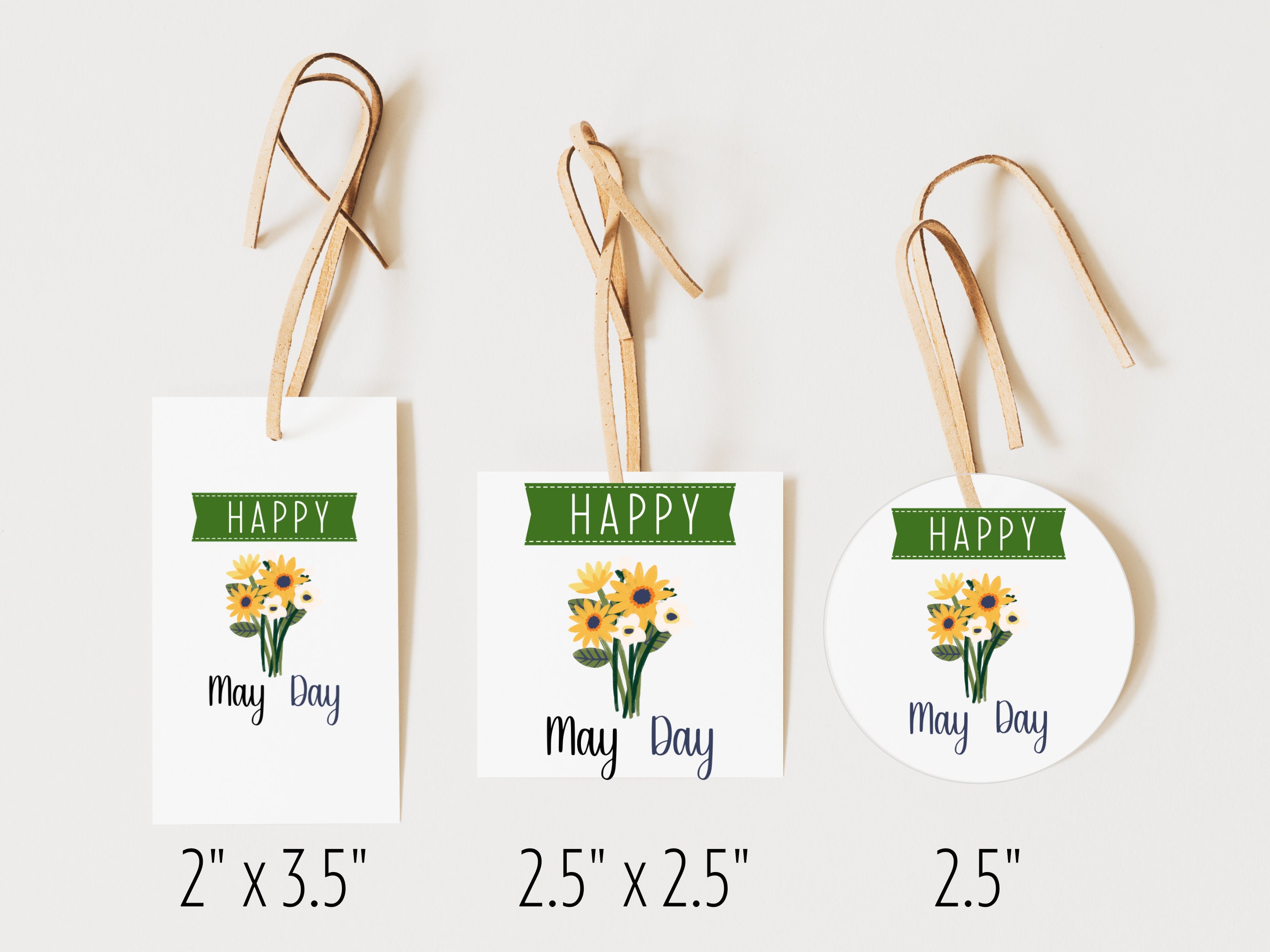 Simple May Day Gift Tag Printable I May Day Basket Hanging Tag I Print ...