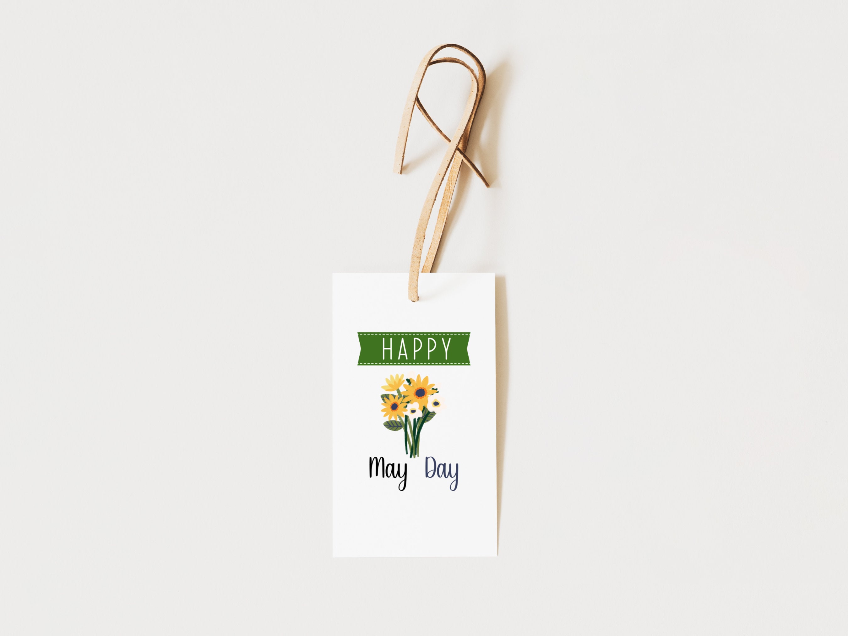 Simple May Day Gift Tag Printable I May Day Basket Hanging Tag I Print ...