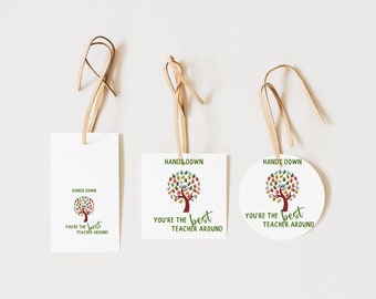 Teacher Appreciation Gift Tag, End of School Year Tag, Thank You ...