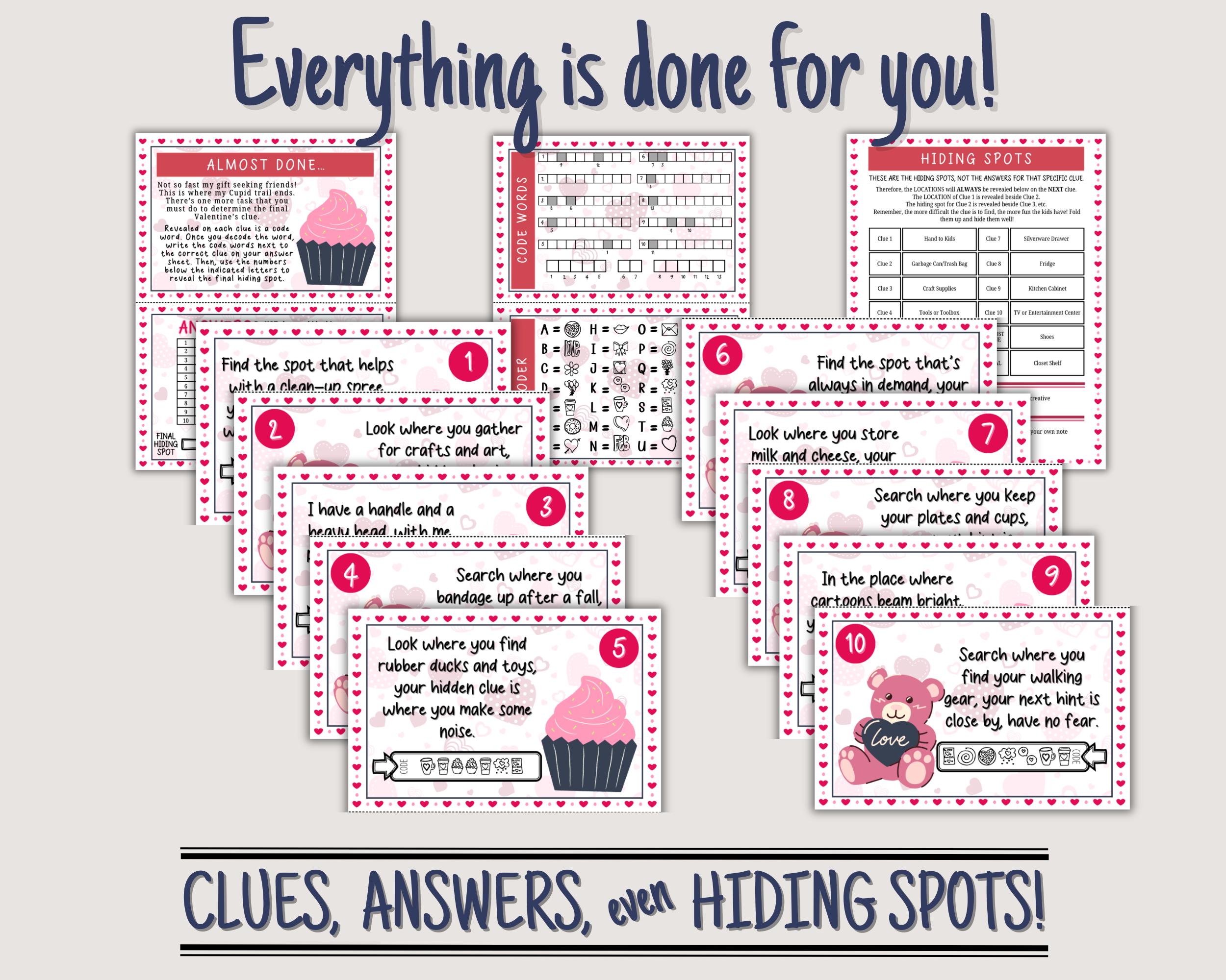 Valentine's Day Scavenger Hunt for Kids I Printable Indoor Game I Fun ...
