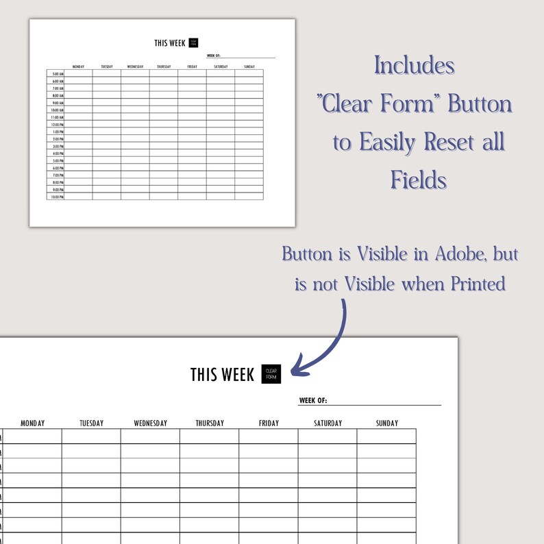 Efficient Planning Made Easy: Printable Minimalist Weekly Schedule ...