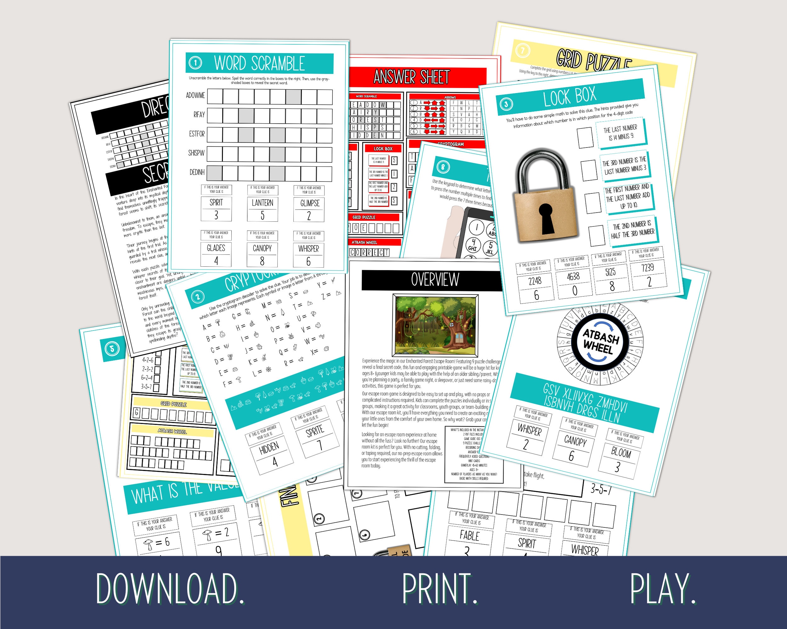 Escape Room I Enchanted Forest Printable Adventure Game for Kids ...