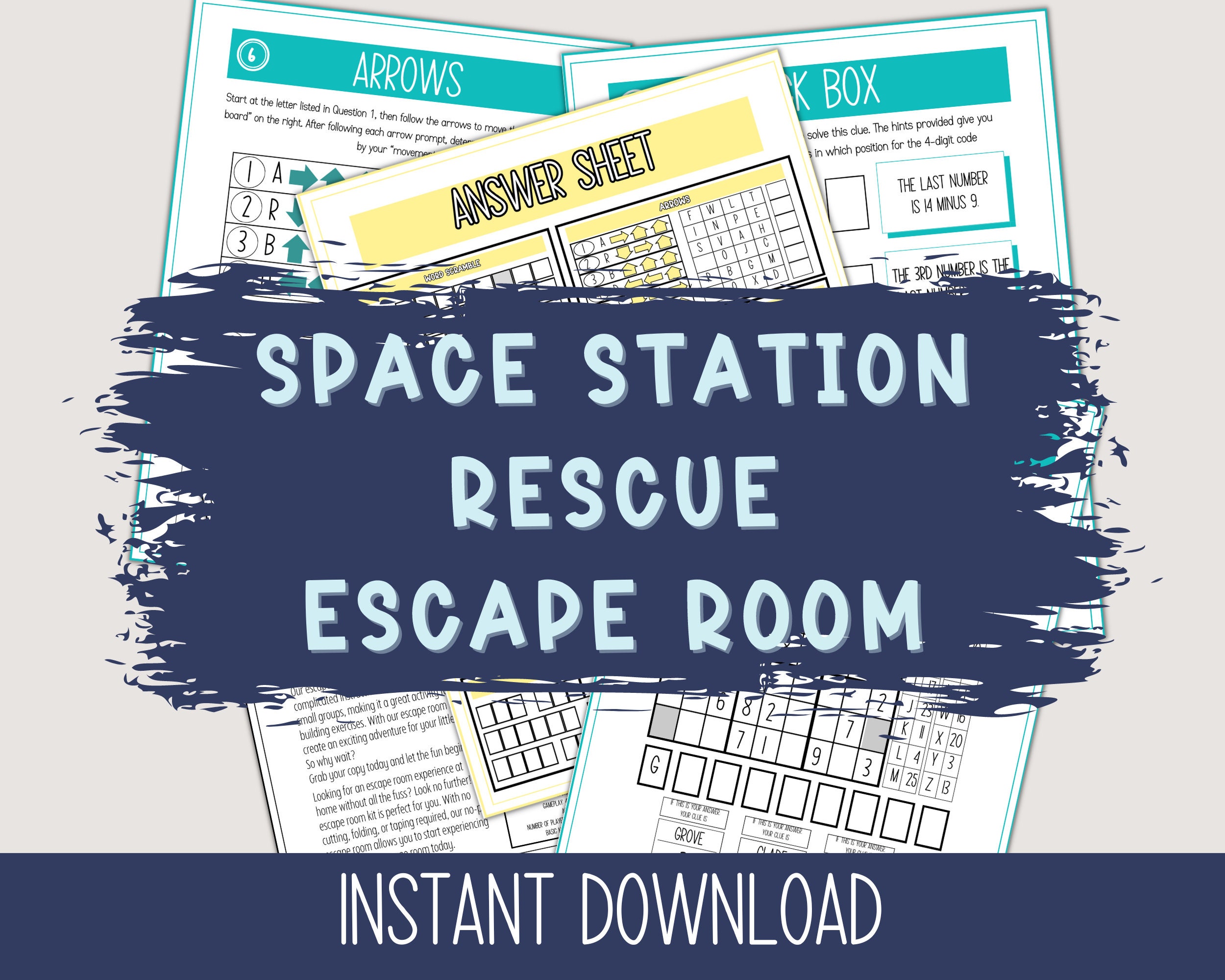 Escape Room I Space Station Rescue Printable Adventure Game for Kids I ...