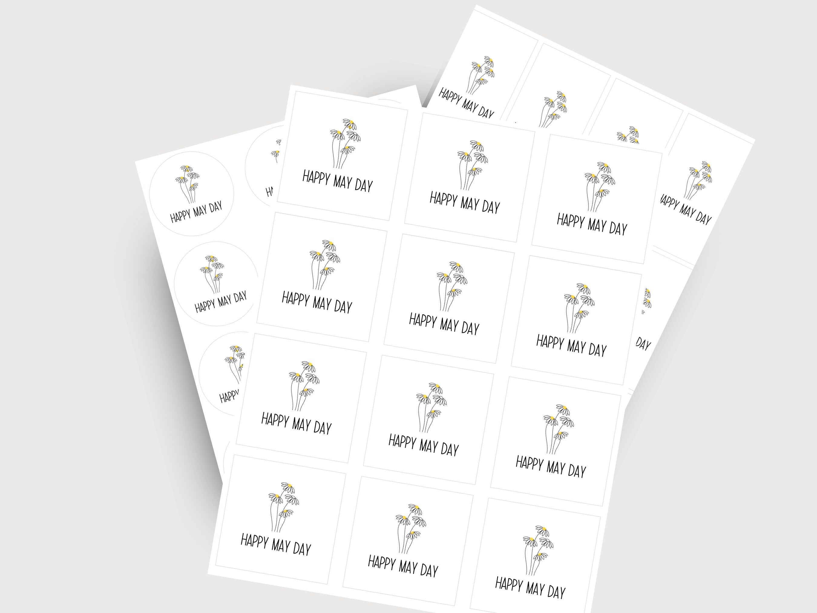 Simple May Day Gift Tag Printable I May Day Basket Hanging Tag I Print ...