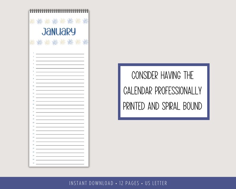 Stay Organized Year-round With a Printable Holiday-themed Perpetual ...