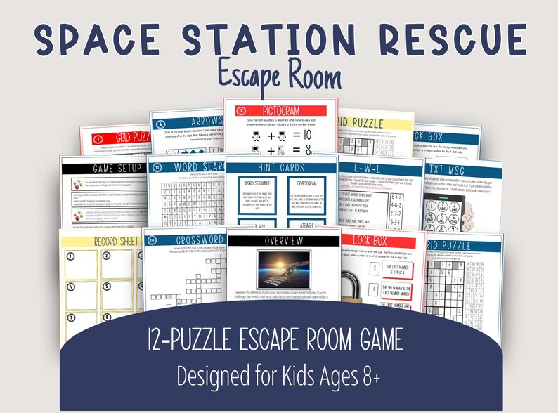 Escape Room I Space Station Rescue Printable Adventure Game for Kids I ...