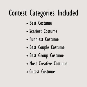 Printable Halloween Costume Party Award, Halloween Party, Halloween ...