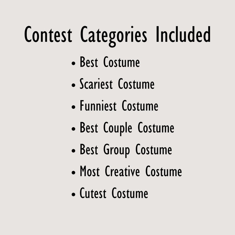 Printable Halloween Costume Party Award, Halloween Party, Halloween ...